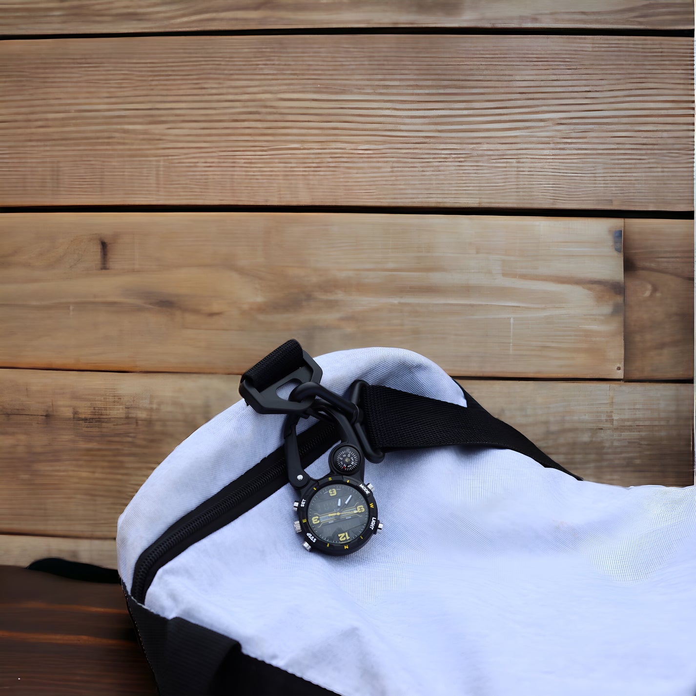 Ana Digi Miniclip - Black Case with Black/Yellow Dial and Reverse LCD ...