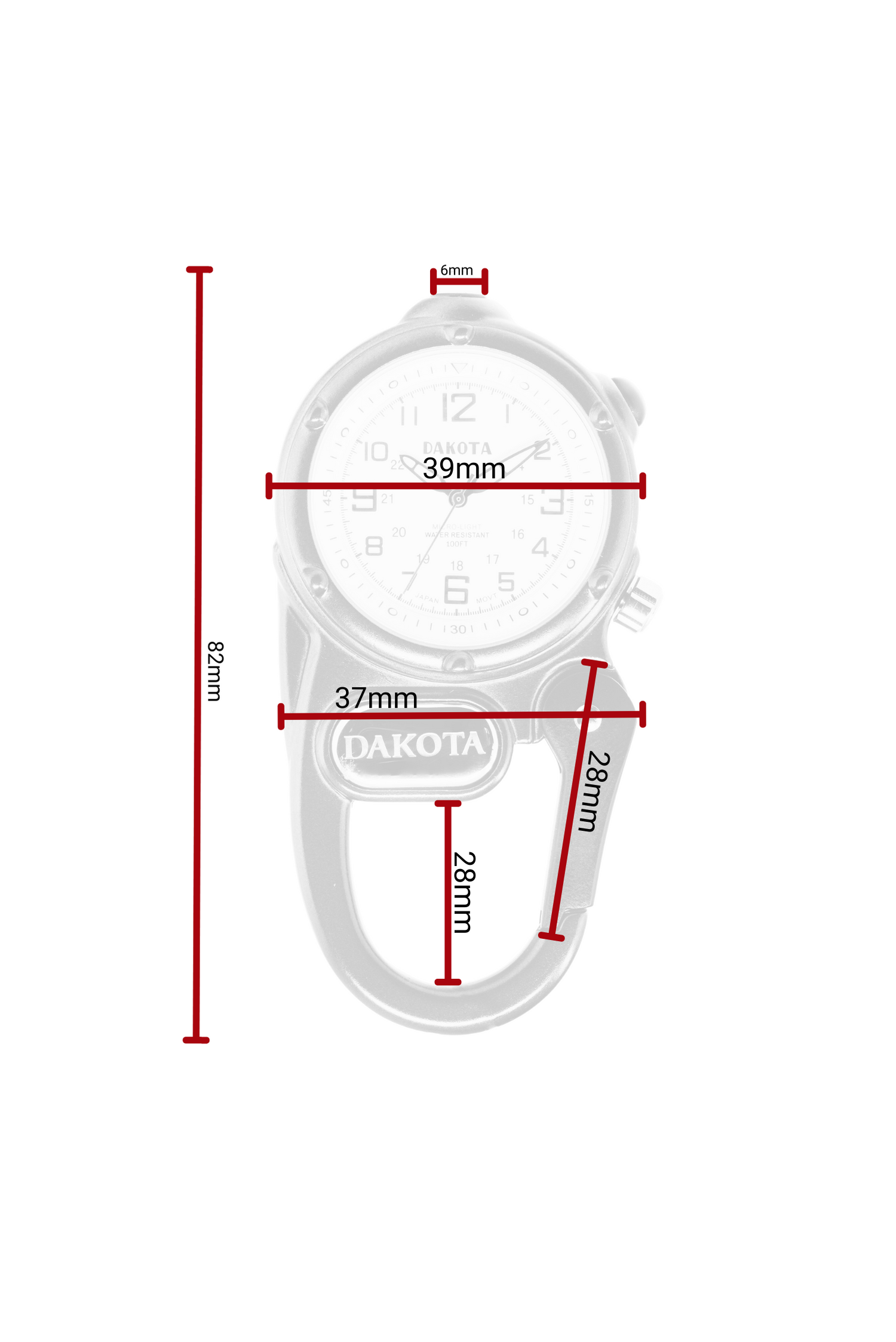 Miniclip Microlight - Silver Case Cream Dial – dakotawatch