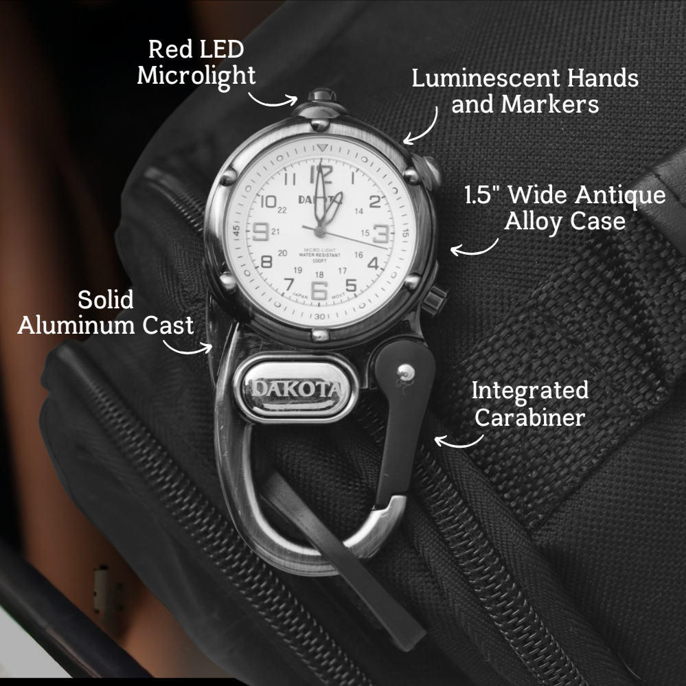 Miniclip Microlight - Orange Case Cream Dial – dakotawatch